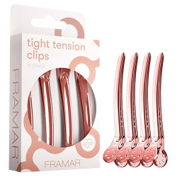 Framar Rose Gold Tight Tension Clips 4/pack